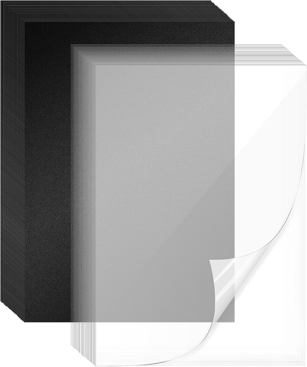 120 Pack Clear Binding Covers and Backs 8.5 X 11 Inches 12 Mil Sand ...