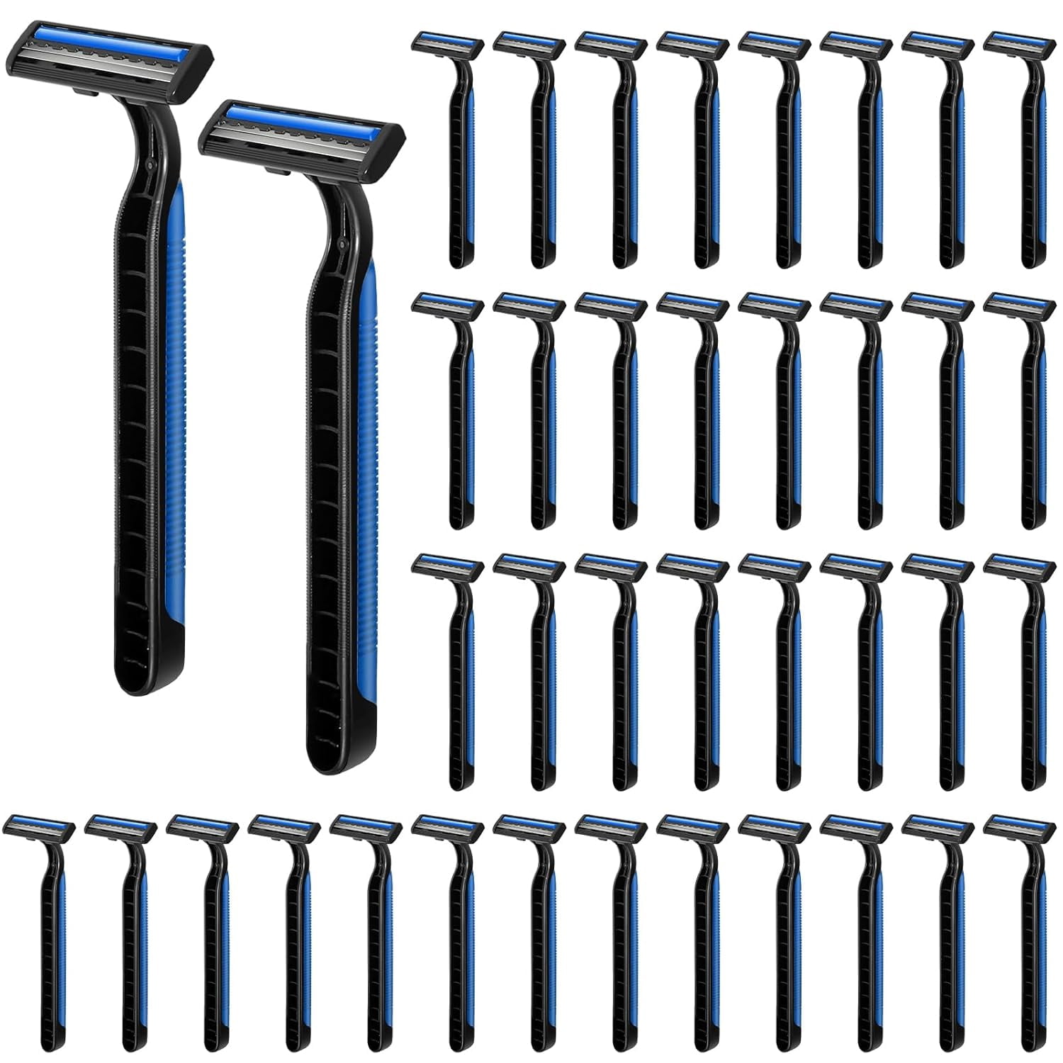 120 Pack Disposable Twin Blade Razors Individually Wrapped, Clear ...
