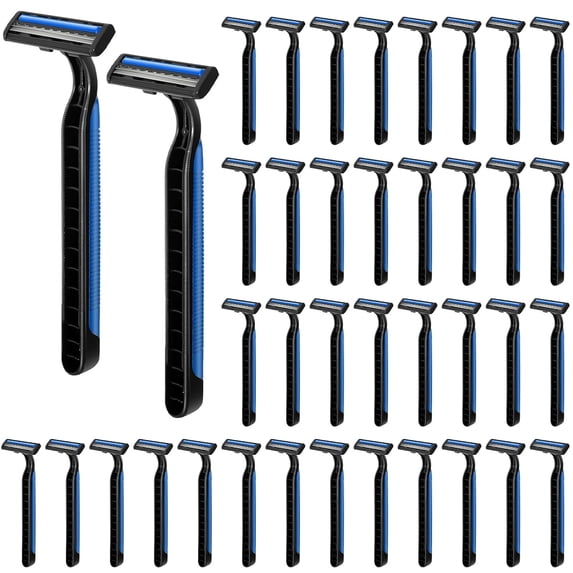 120 Pack Disposable Twin Blade Razors Individually Wrapped, Clear ...