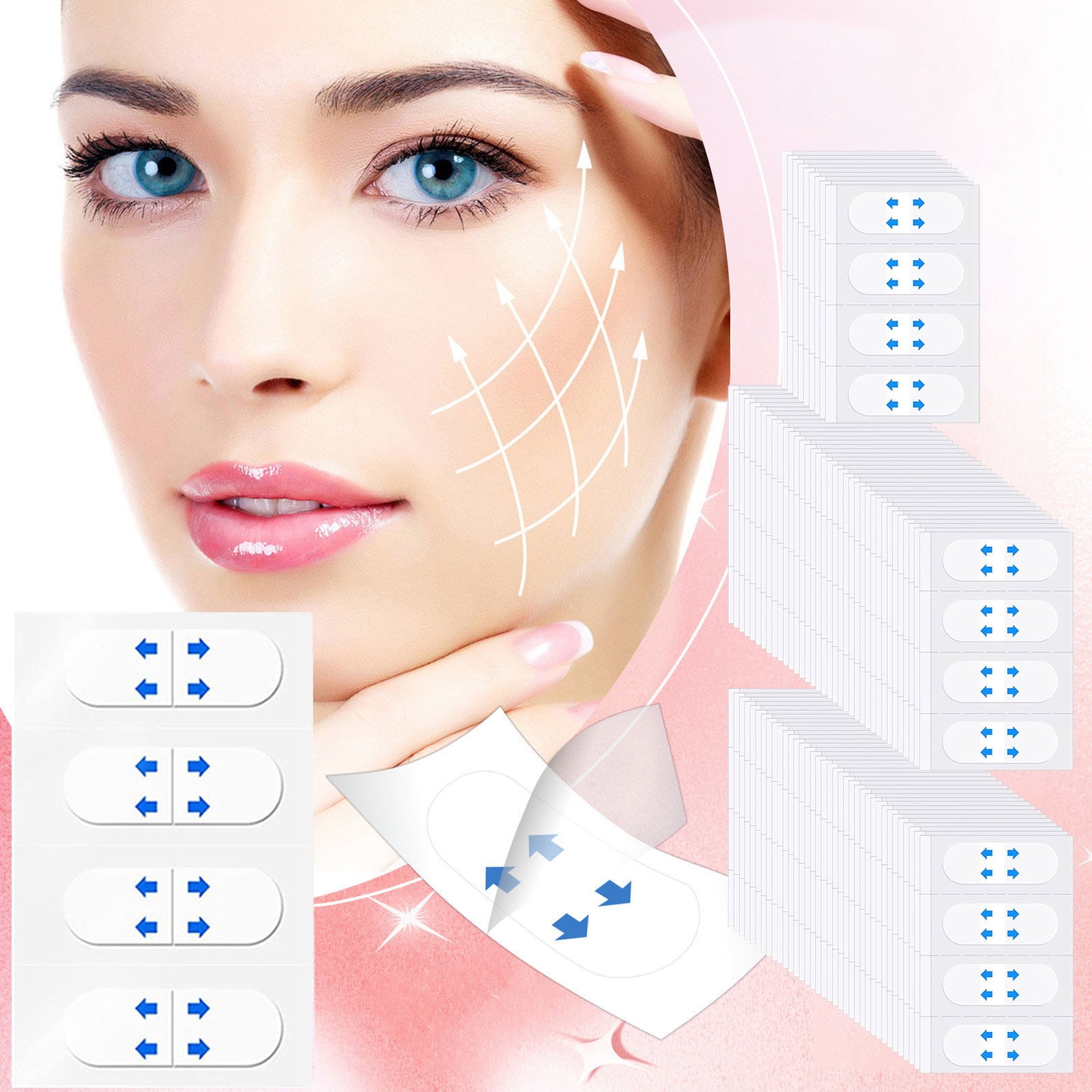 120-Pack Invisible Face Lift Tape for Double Chin and Jaw Contouring ...