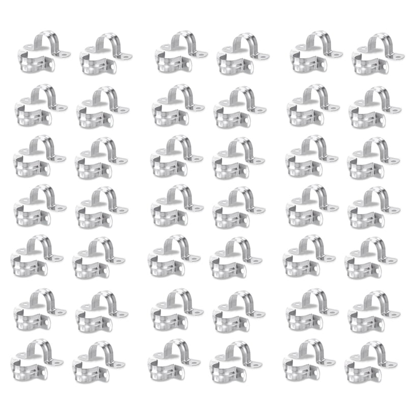 120 Pack M25 (1 Inch) Stainless Steel Rigid Pipe Strap with 2 Holes ...