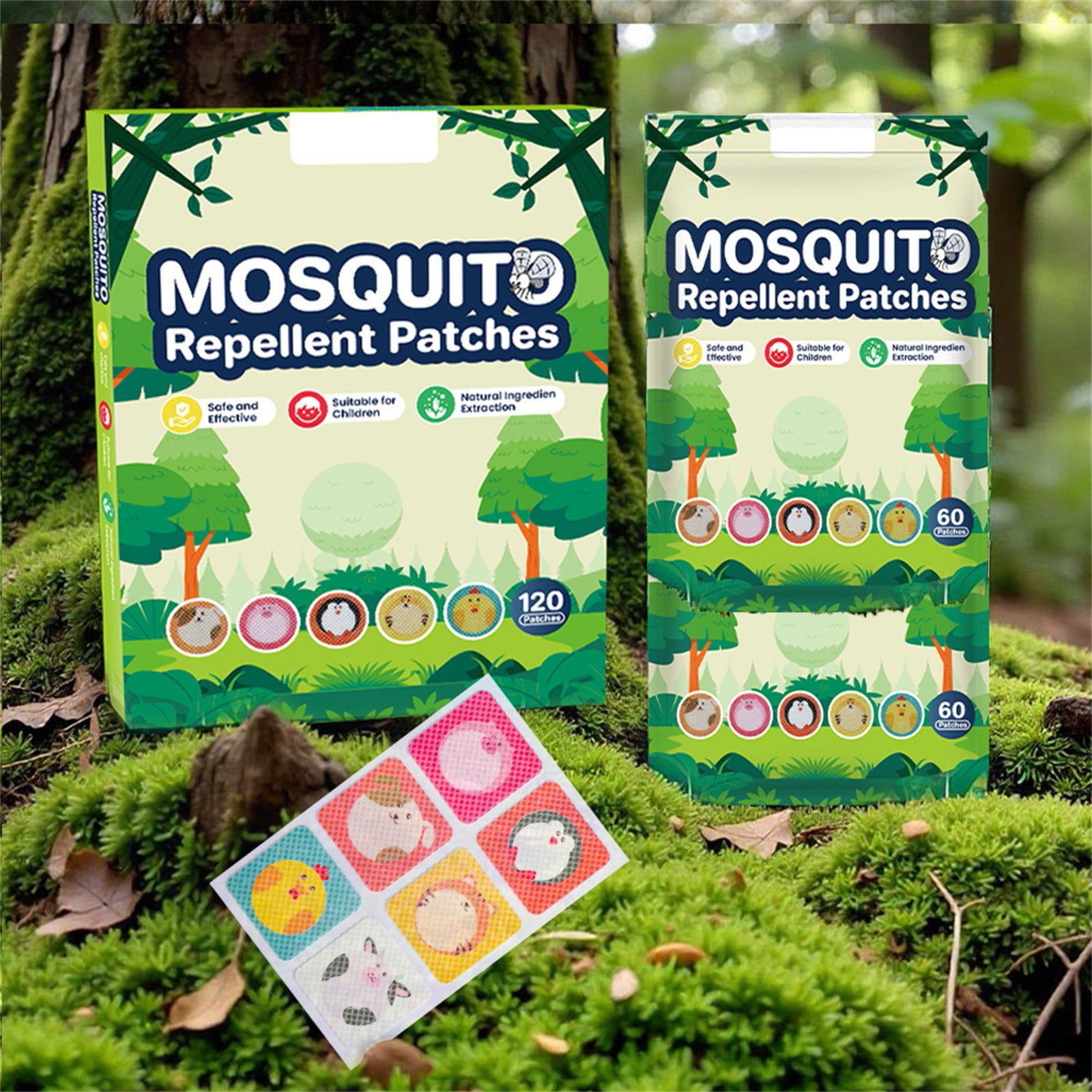 120 Pack Mosquito Patches Stickers for Kids Adult Outdoor Indoor Travel ...