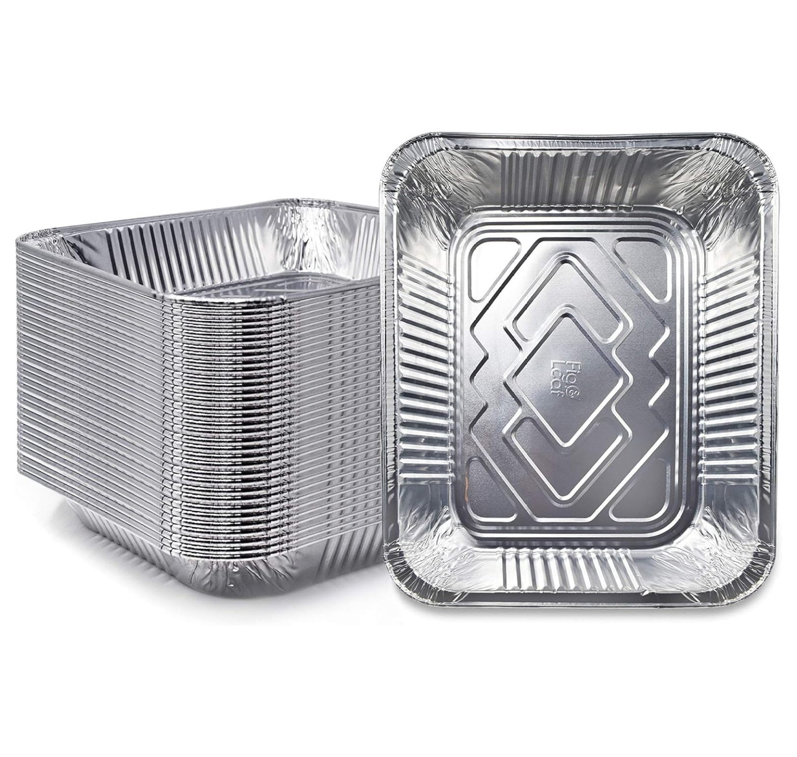 ZouXiSy 14" x 10" Disposable Aluminum Roasting Pans for Cooking, Baking ...