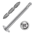 120 Pack Sheet Metal Screws, 410 Stainless Steel Truss-Head Self ...