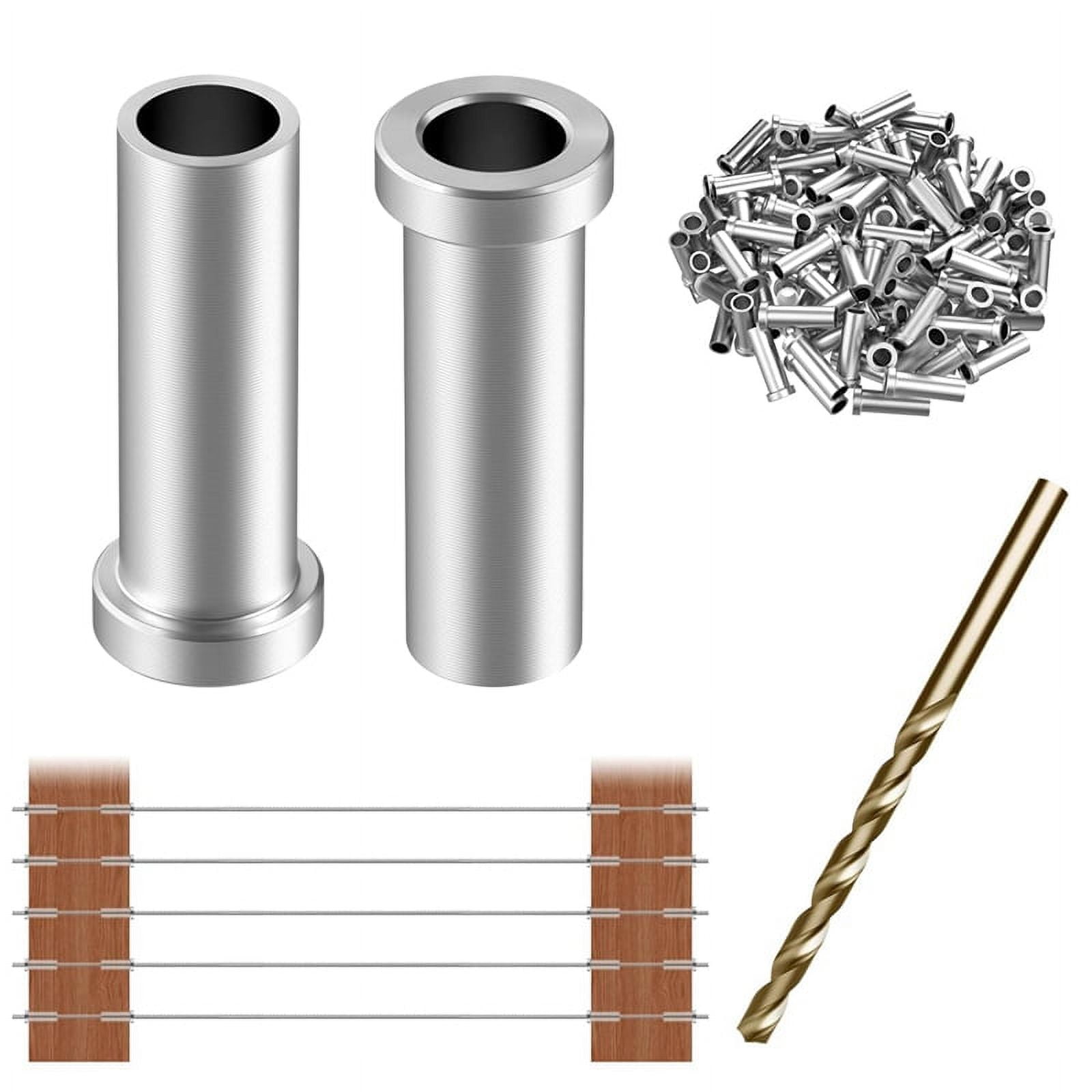 120 Pack T316 Stainless Steel Protective Sleeves Cable Railing Hardware ...