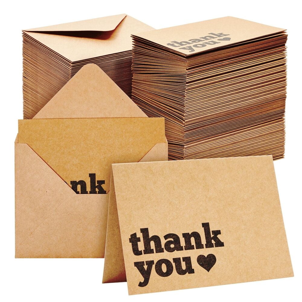 120-Pack Thank You Cards Bulk, Thank You Notes With Envelopes, 3.5x5 in ...