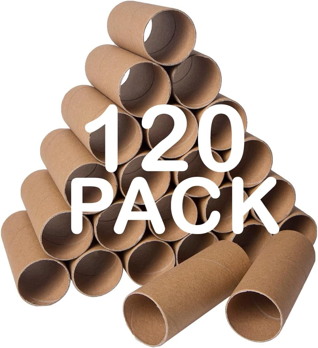 120 Pack Thick Cardboard Tubes For Crafts - Craft Rolls - Round ...