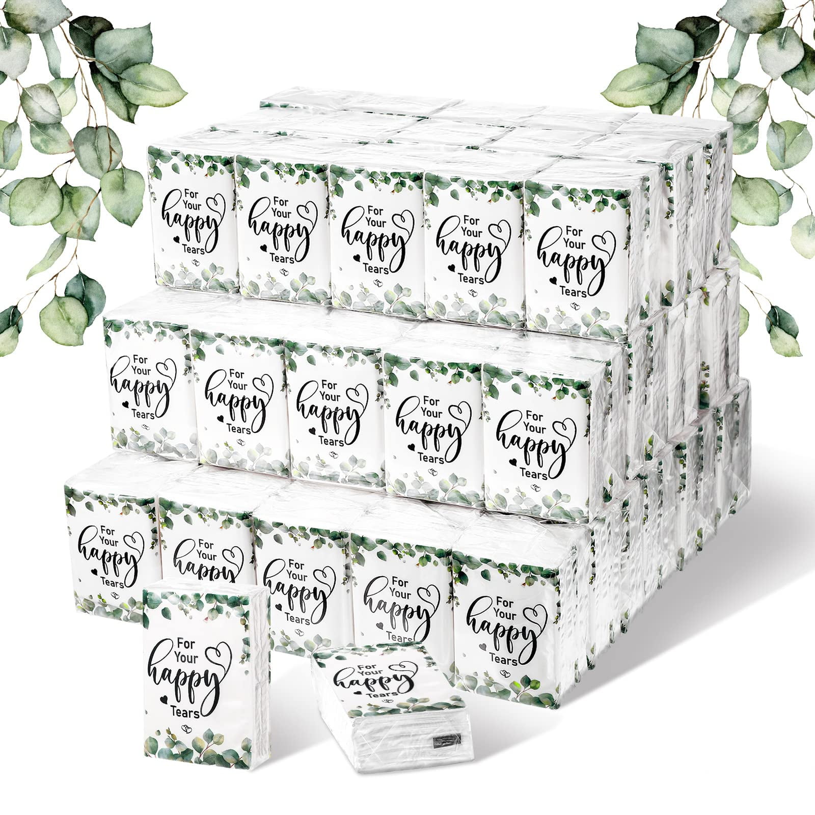 120 Pack Wedding Facial Tissues Items for Welcome Bags Pocket Tissues ...
