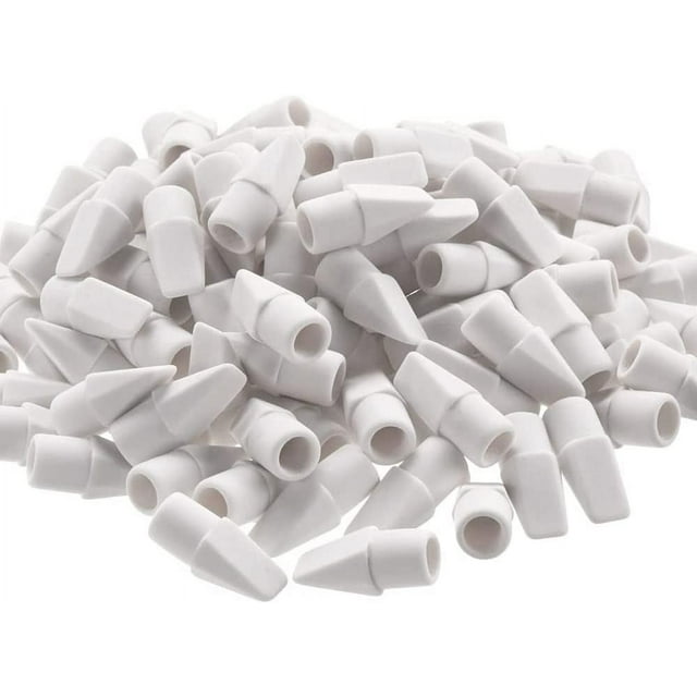 120 Pack White Pencil Erasers, Pencil Top Erasers Cap Erasers Eraser ...