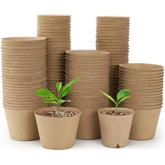 120 Packs 3.15 Inch + 4 Inch Peat Pots, Biodegradable Pots for ...