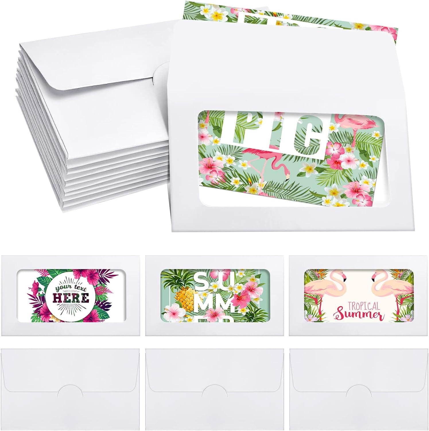 120 Packs Window Gift Card Envelopes Gift Sleeves Credit Size Business ...