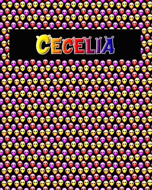120 Page Handwriting Practice Book with Colorful Alien Cover Cecelia ...