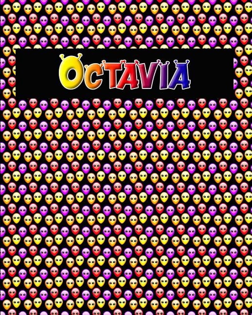 120 Page Handwriting Practice Book with Colorful Alien Cover Octavia ...
