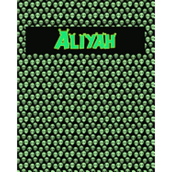 120 Page Handwriting Practice Book with Green Alien Cover Aliyah ...