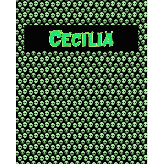 120 Page Handwriting Practice Book with Green Alien Cover Cecilia ...