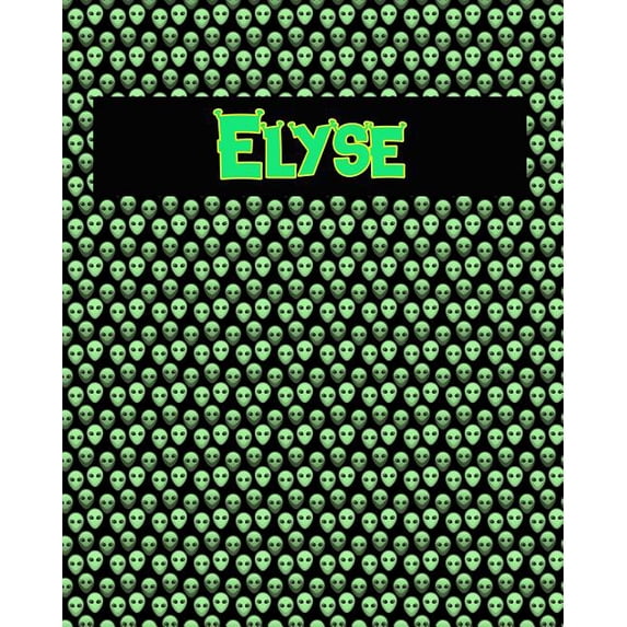 120 Page Handwriting Practice Book with Green Alien Cover Elyse ...