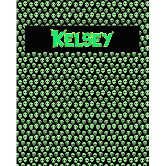 120 Page Handwriting Practice Book with Green Alien Cover Kelsey ...