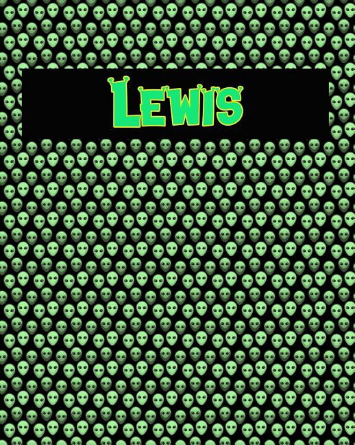 120 Page Handwriting Practice Book with Green Alien Cover Lewis ...