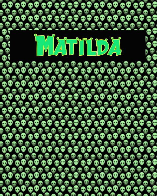 120 Page Handwriting Practice Book with Green Alien Cover Matilda ...