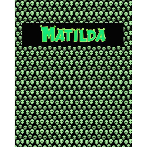 120 Page Handwriting Practice Book with Green Alien Cover Matilda ...