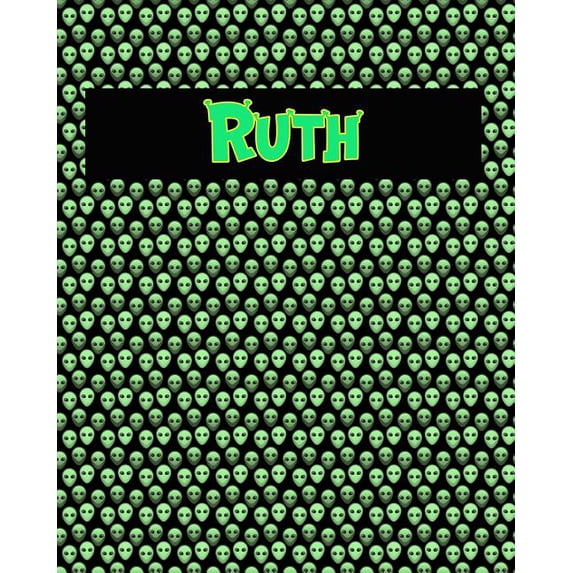 120 Page Handwriting Practice Book with Green Alien Cover Ruth: Primary ...