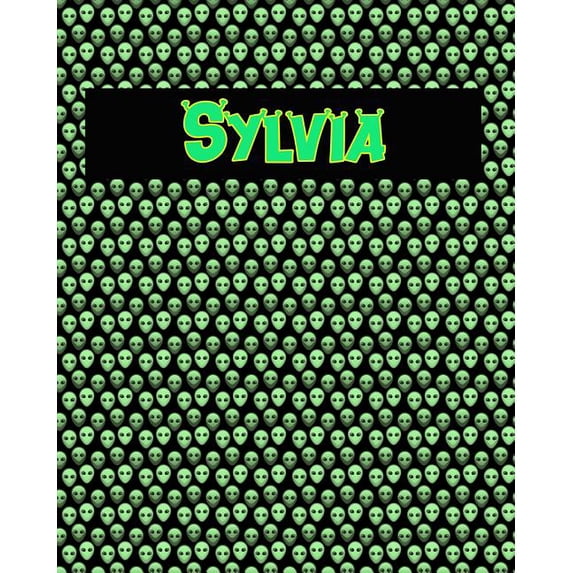 120 Page Handwriting Practice Book with Green Alien Cover Sylvia ...