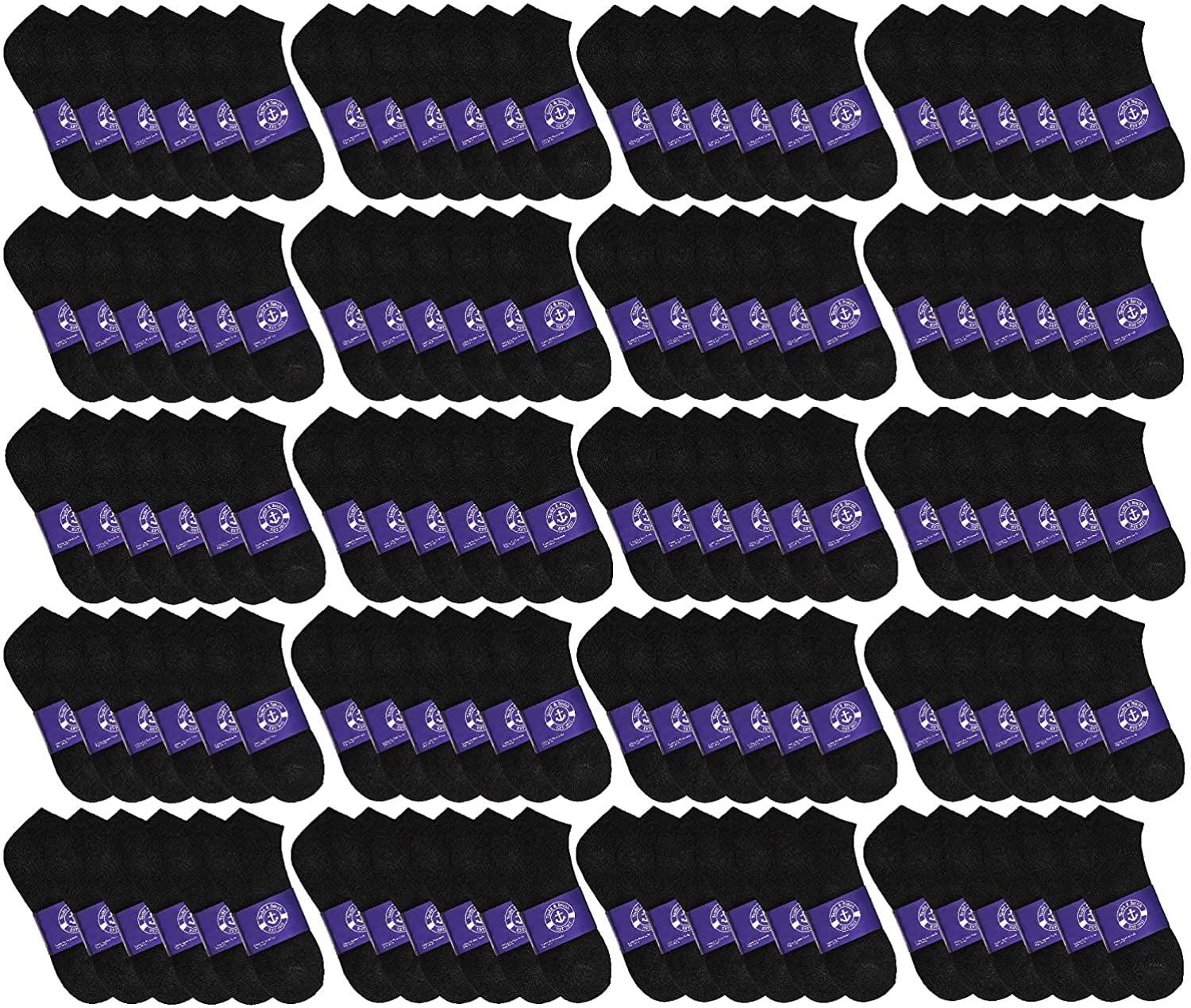 120 Pairs Low Cut Socks, Mens & Womens Below Ankle Socks, Cotton, Cheap ...