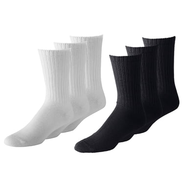 150 Pairs Pricemenow Mens Athletic Crew Socks Black White Grey Size 6 ...