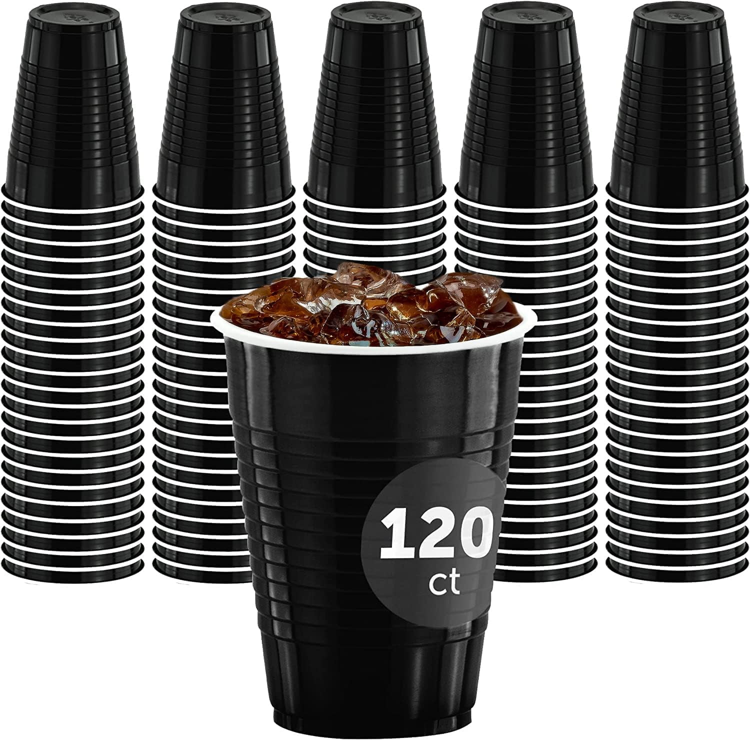 120 Party Cups 12 oz Disposable – Plastic Cups for Events and Parties ...