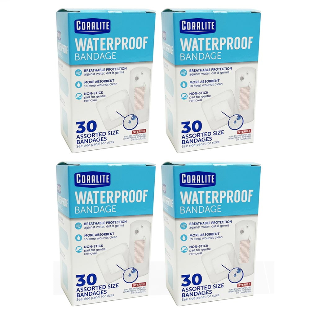 120 Pc Waterproof Bandages Transparent Absorbent Dressing Sterile ...