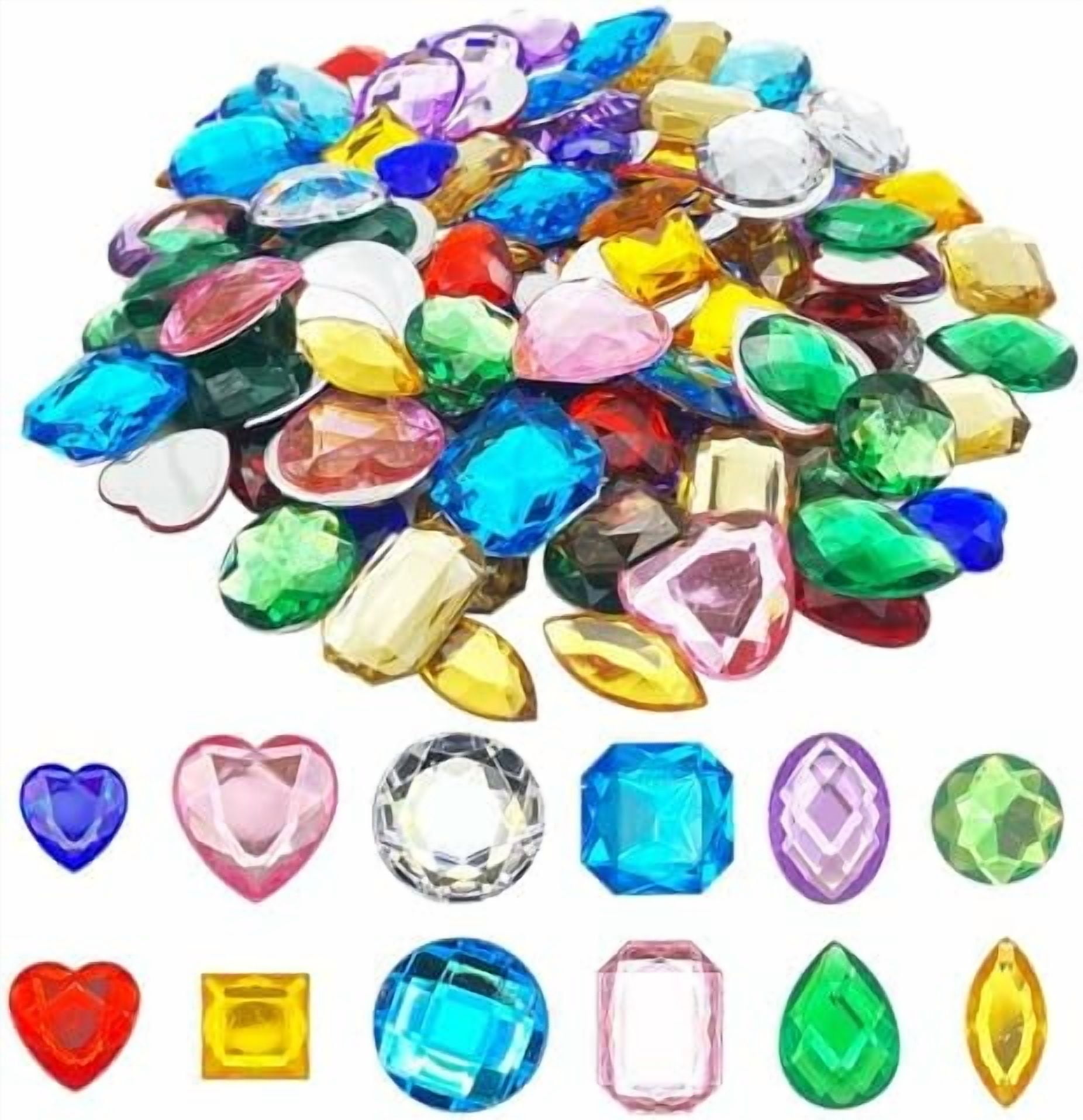 120 Pcs 1" Rhinestone for Crafting,Colorful Jewels for Crafting Stick ...