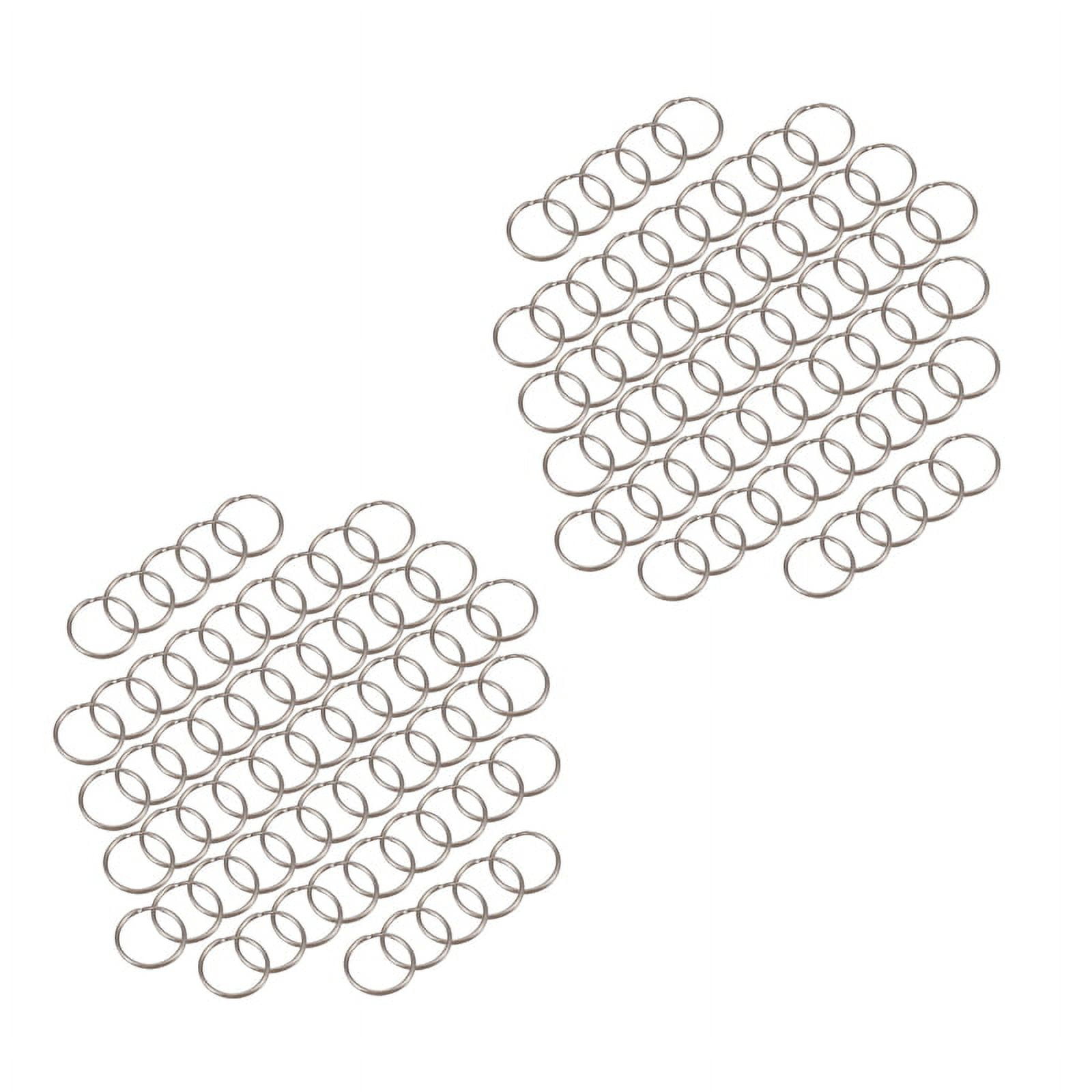 120 Pcs 20mm Outside Dia Universal Split Key Rings Keychain Holders ...