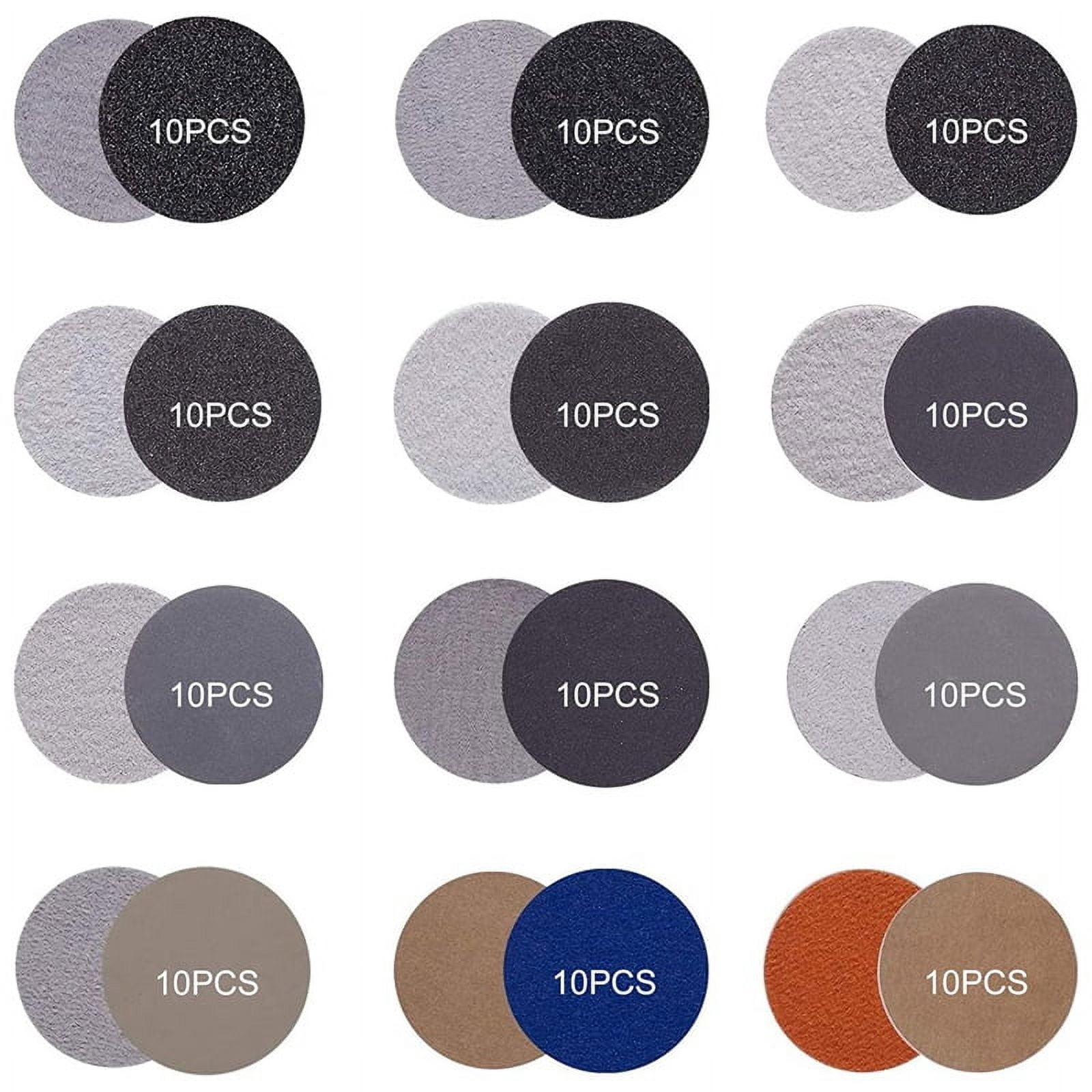 120 Pcs 3 Inch Sandpaper Polishing Pad, Bench Grinder Attachment, 60 ...
