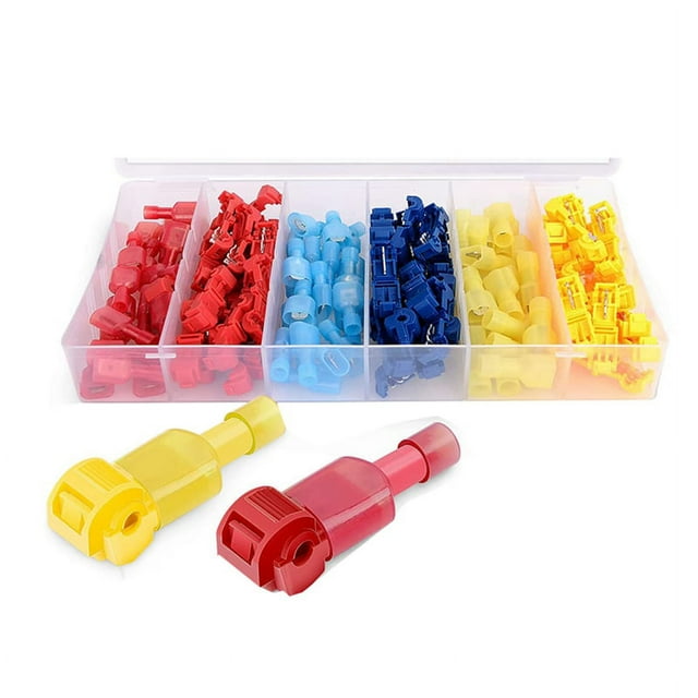 120 Pcs/60 Pairs Quick Splice Wire Terminals T-Tap Self-Stripping with ...