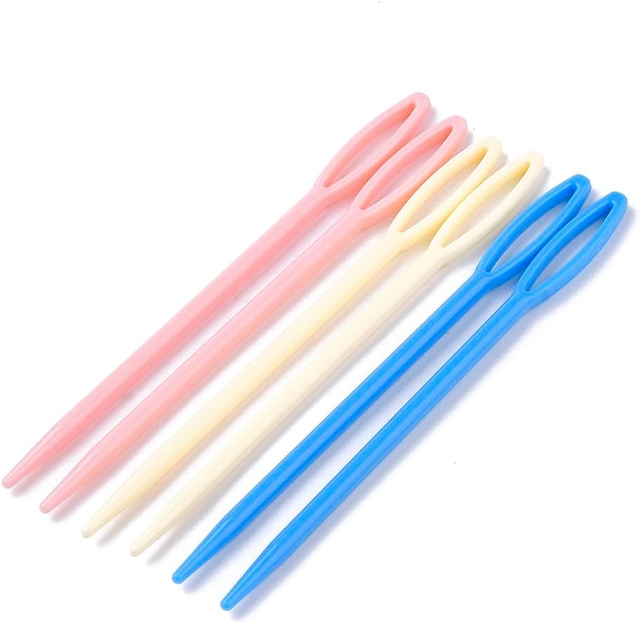 120 Pcs ABS Plastic Knitting Needles Knit Cable Stitch Knitting Needles ...