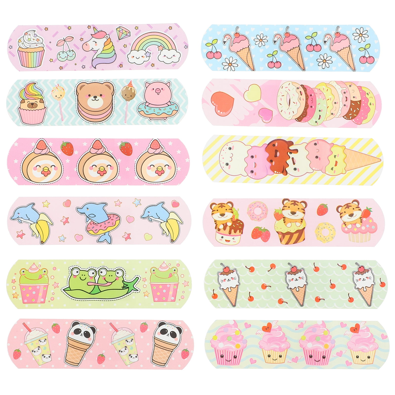 120 Pcs Bandades Adults Bandages Cartoon Wound Bandages Lovely Wound ...