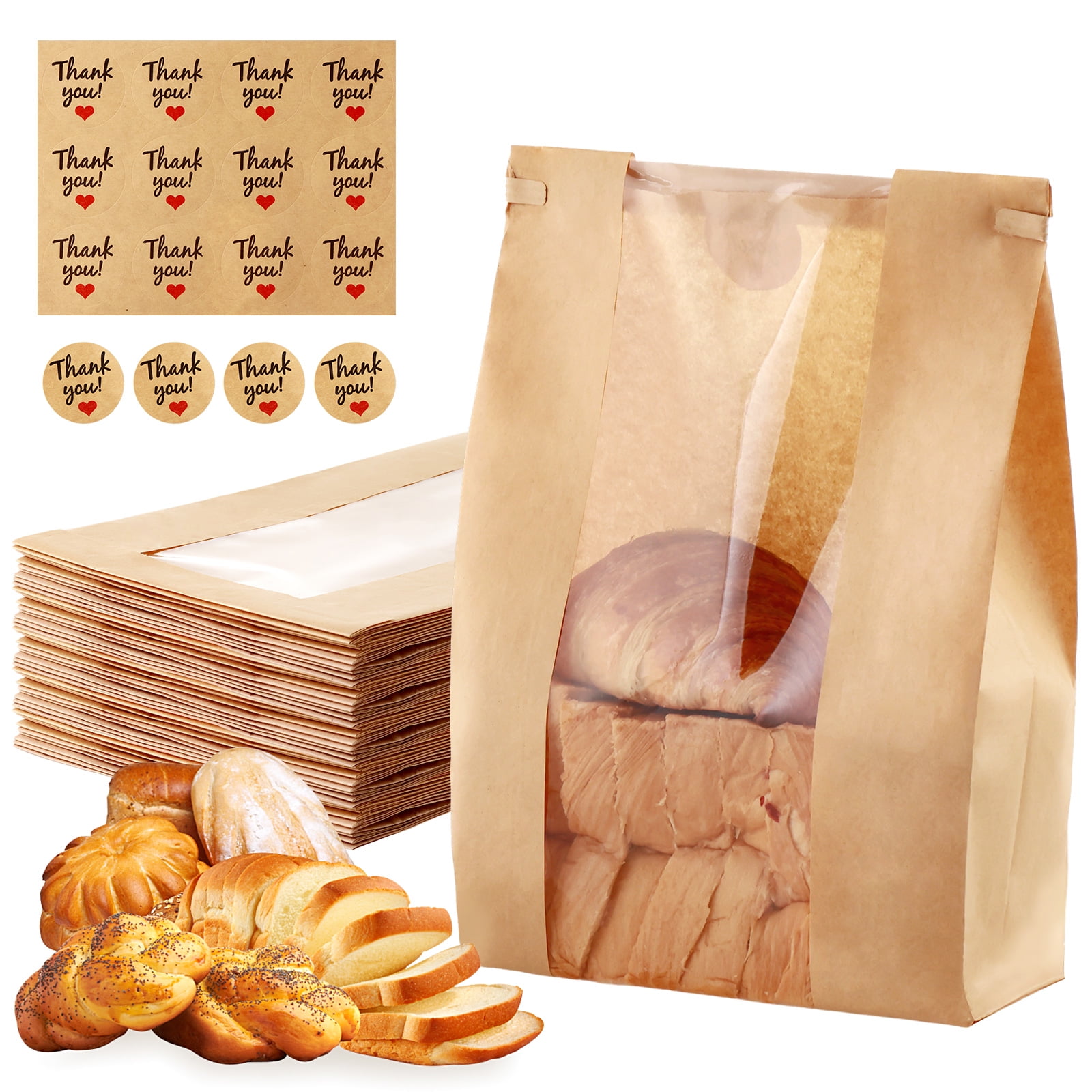 120 Pcs Bread Bags for Homemade Bread 14" x 8.3" x 3.5" Sourdough Bread ...