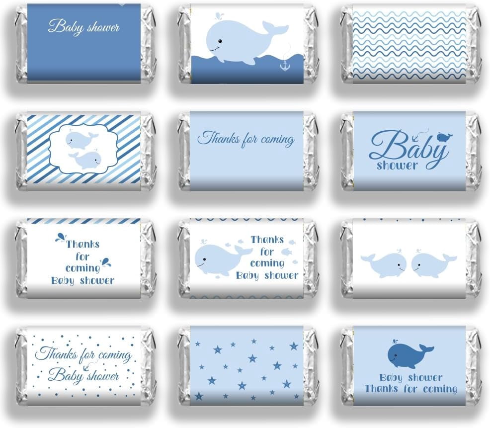 120 Pcs Candy Bar Wrappers Baby Shower Theme Self Adhesive Candy Lable ...