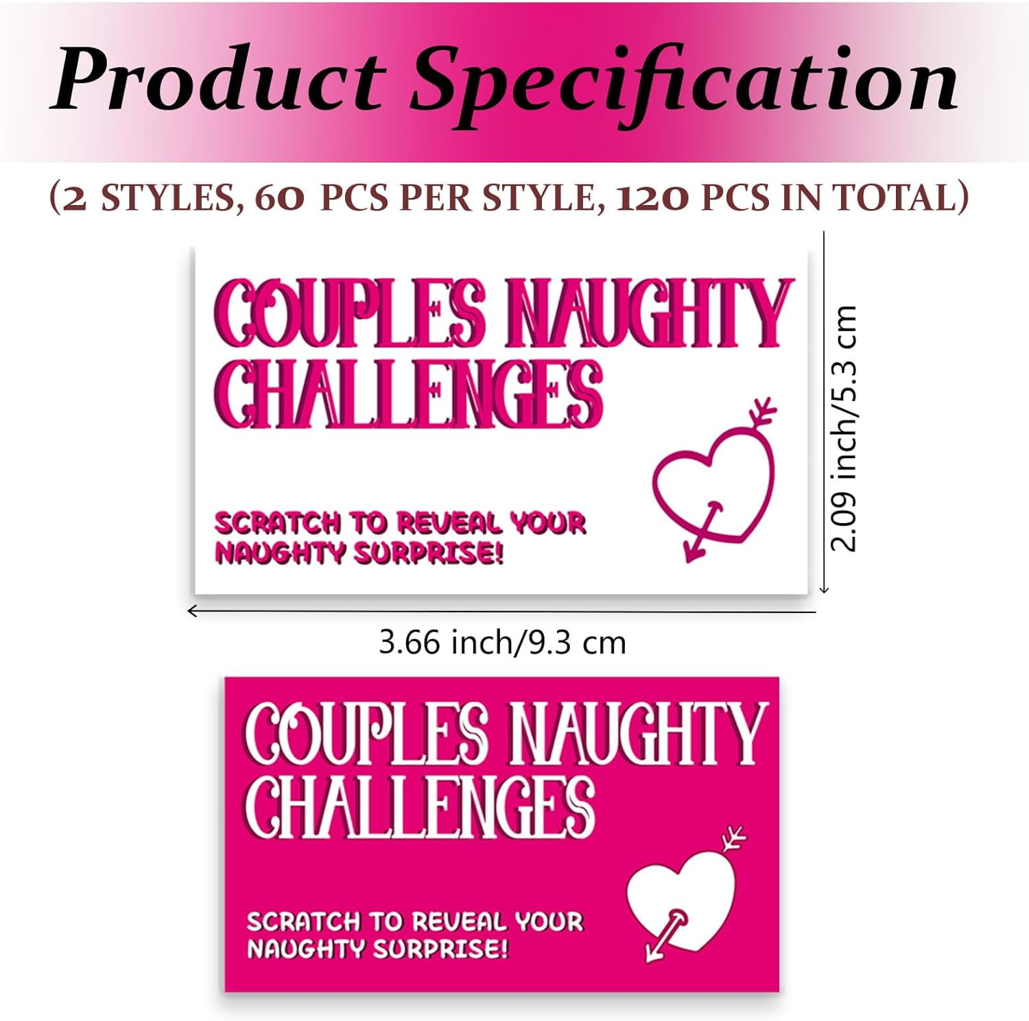 120 Pcs Couples Scratch Off Cards Naughty Challenge Scratch Cards with ...