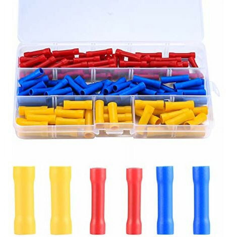 120 Pcs Electrical Butt Connectors Kit, Butt Splice Crimp Wire ...