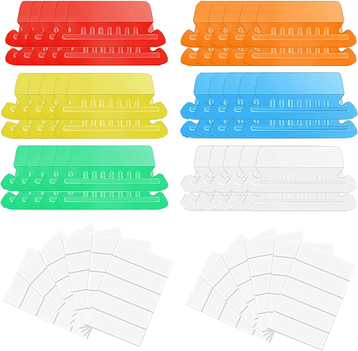 120 Pcs File Folder Tabs, Trianu Hanging File Folder Tabs and Inserts ...