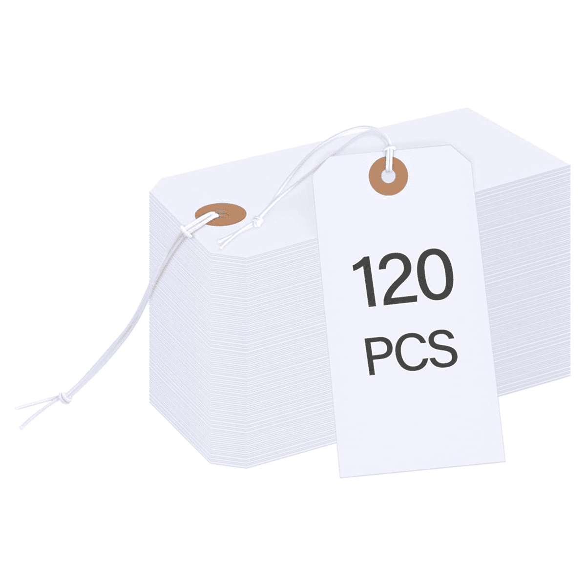 120 Pcs Gift Tags with Elastic String,Blank Shipping Large Marking Bags ...