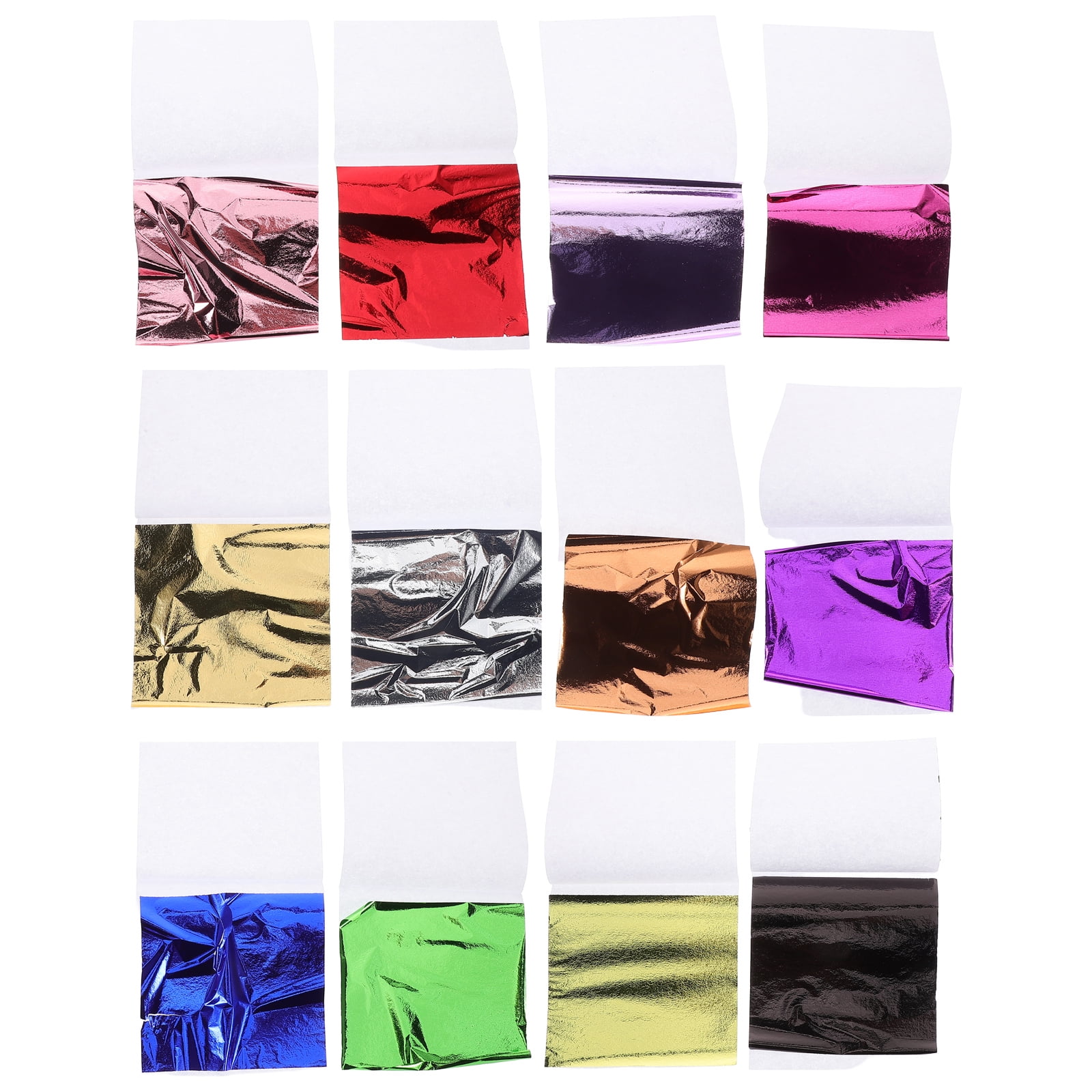 120 Pcs Gold Leaf Sheets Foil Flakes Paper for Resin Nail Art Paintings ...