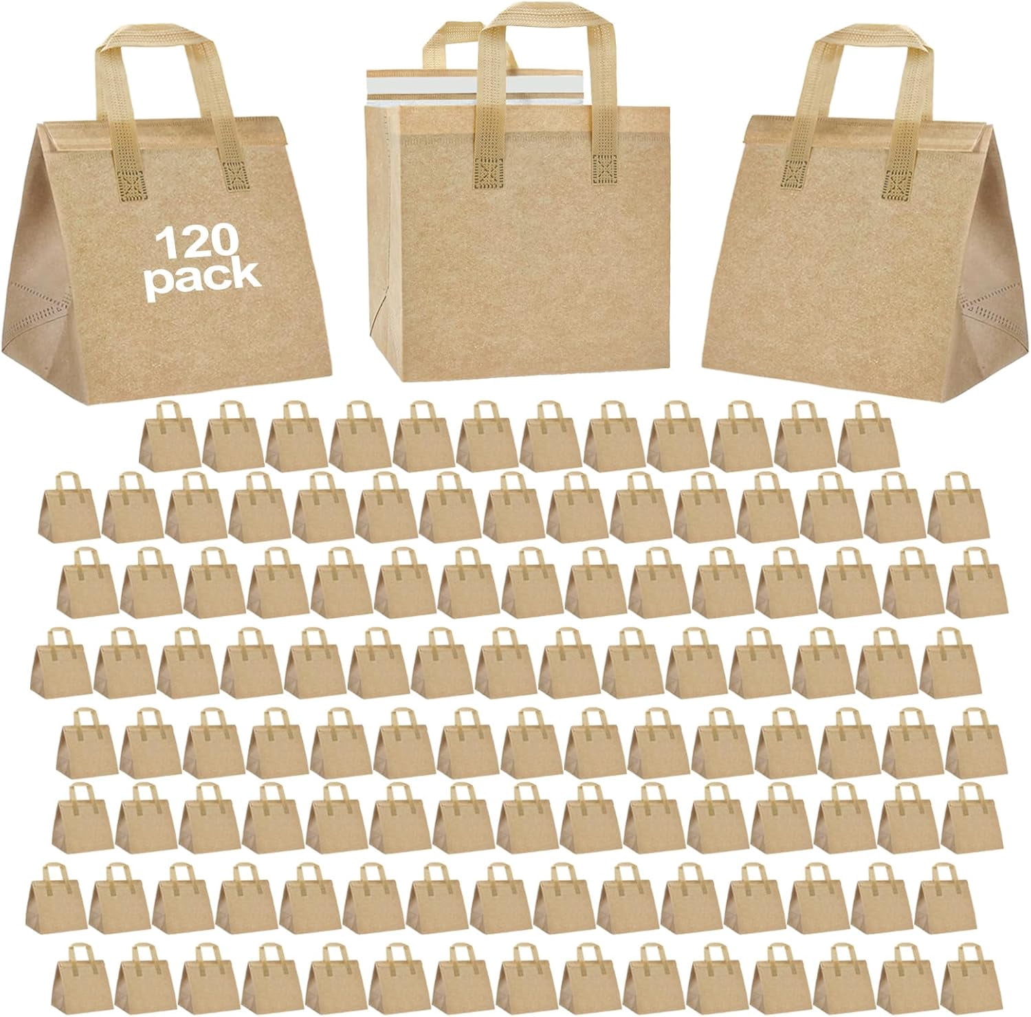 120 Pcs Insulated Take Out Bags Bulk in Thermal Insulation Lunch Bag ...