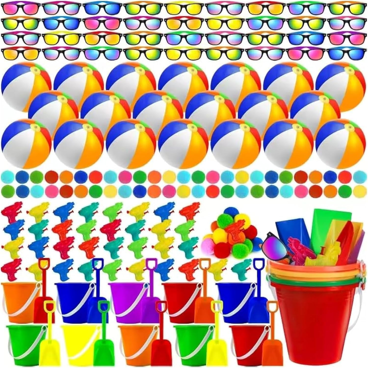 120 Pcs Kids Summer Beach Party Favors Sets- Includes 18 Inflatable ...