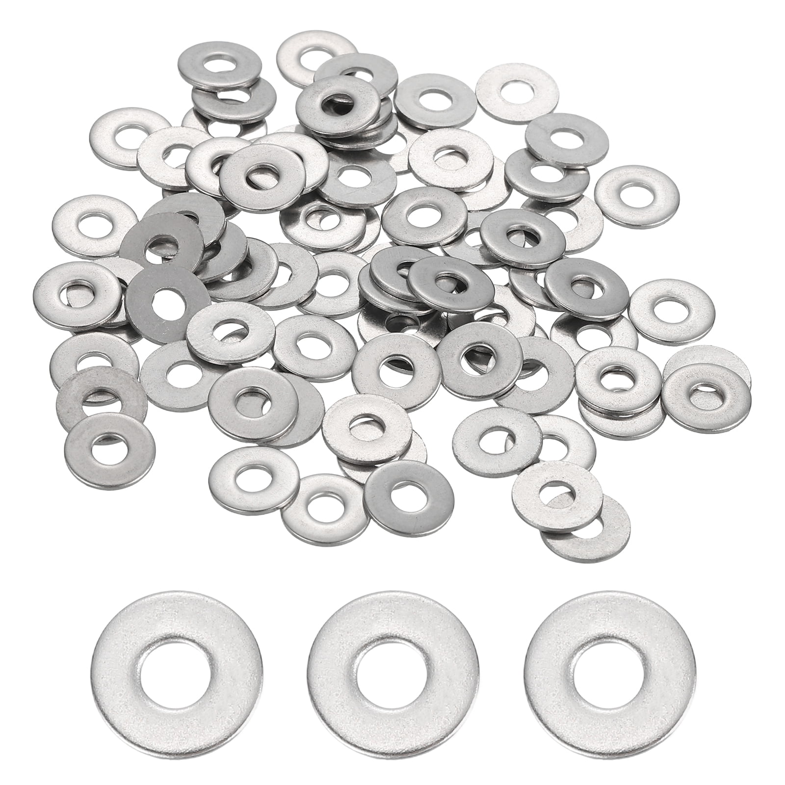 120 Pcs M3.5 304 Stainless Steel Flat Washers 3.5mm ID 9mm OD 1mm Thick ...