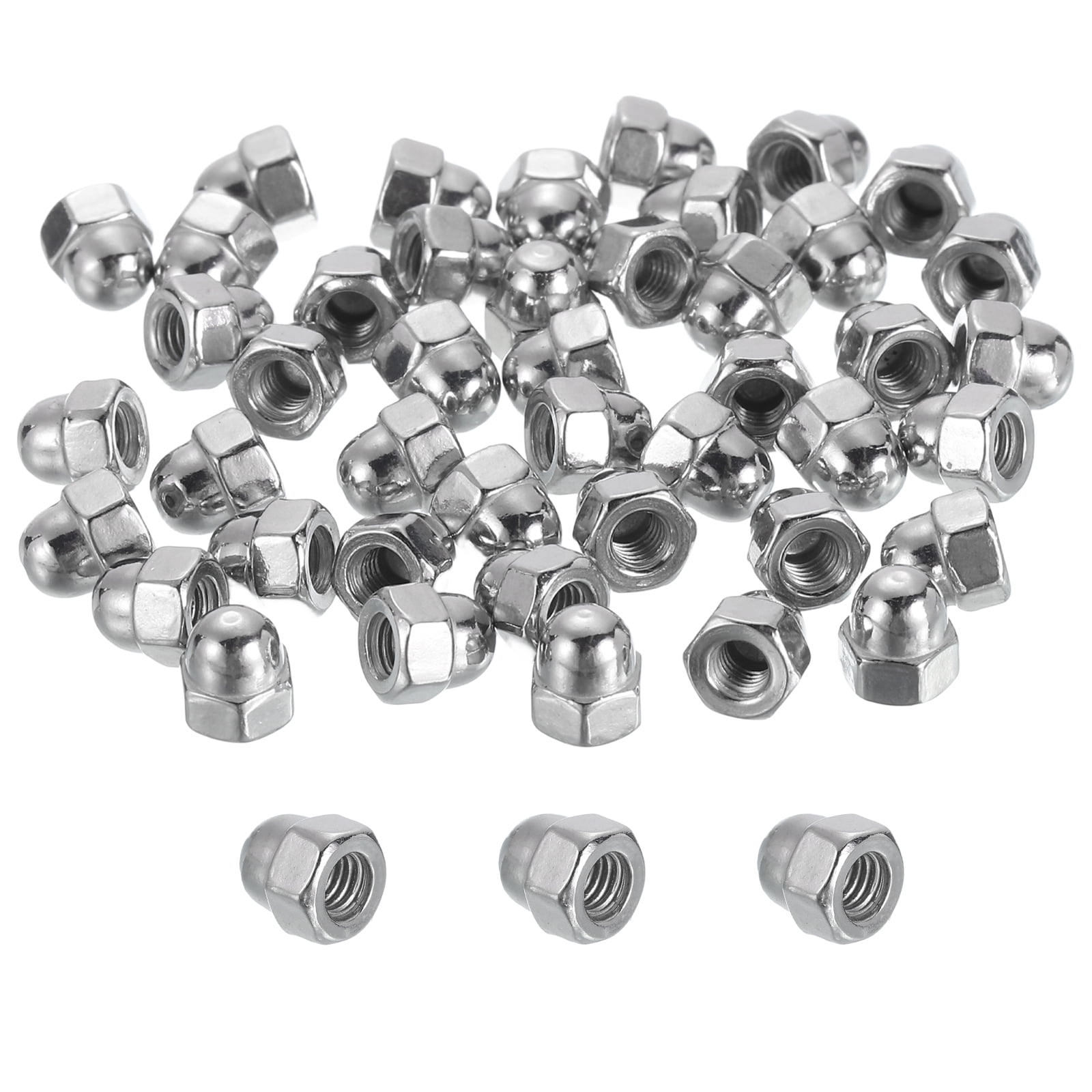 120 Pcs M3x0.5mm Acorn Cap Nuts, 304 Stainless Steel Hex Cap Dome Head ...