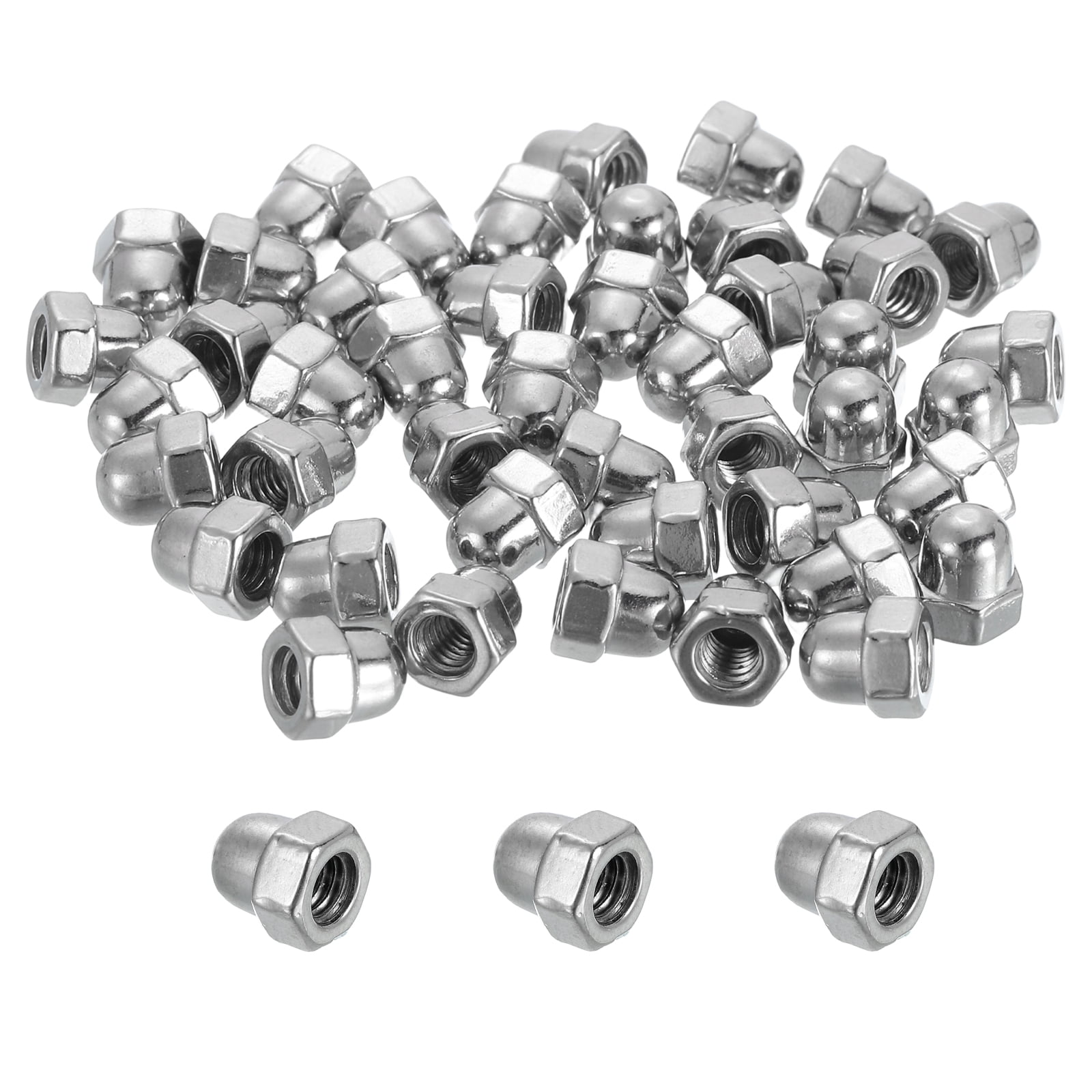 120 Pcs M4x0.7mm Acorn Cap Nuts, 304 Stainless Steel Hex Cap Dome Head ...