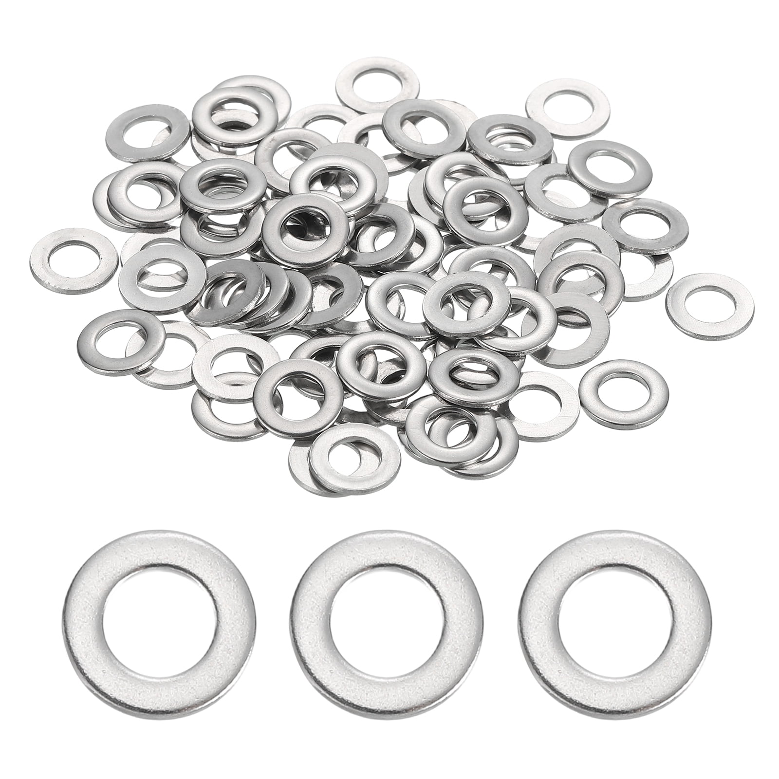 120 Pcs M5 304 Stainless Steel Flat Washers 5mm ID 10mm OD 0.8mm Thick, Silver - Walmart.com