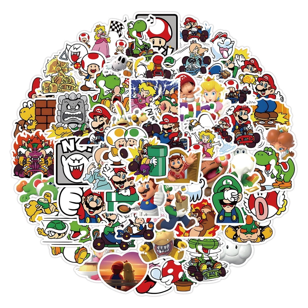 120 Pcs Mario Stickers Collector Set - Premium Vinyl Decals for Tumbler ...